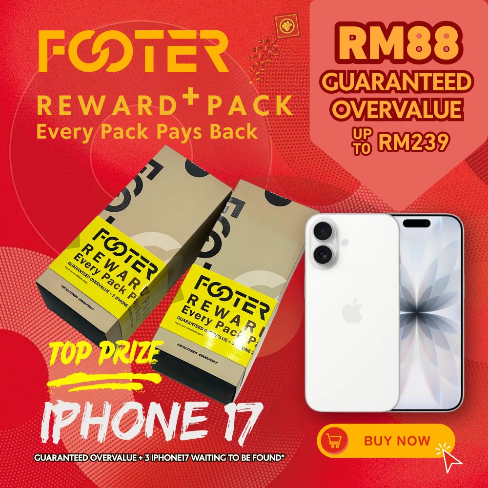 FOOTER Reward Plus Box (iPhone 17 inside) – Footer Marketing Sdn Bhd